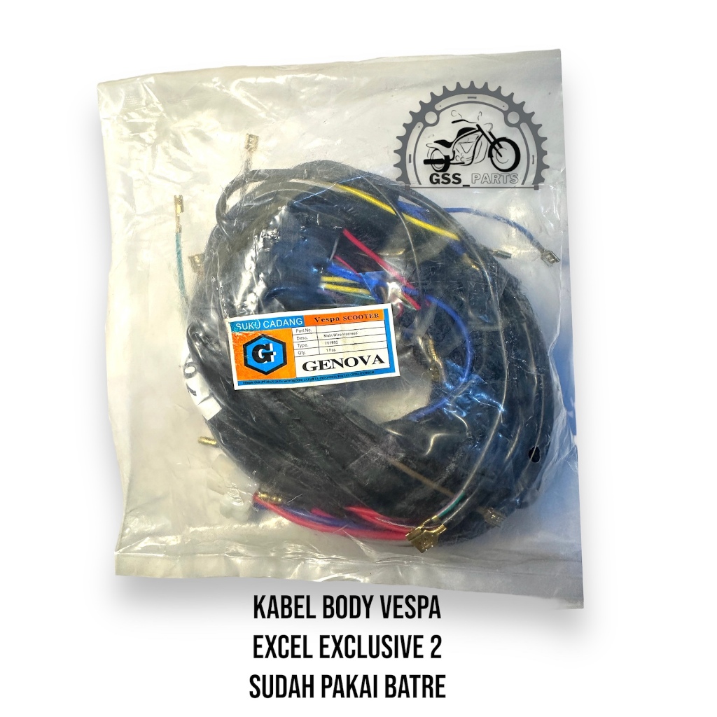 Jual WAYAR BODY KABEL BODY SET VESPA EXCEL PXE EXCLUSIVE (SUDAH PAKAI ...