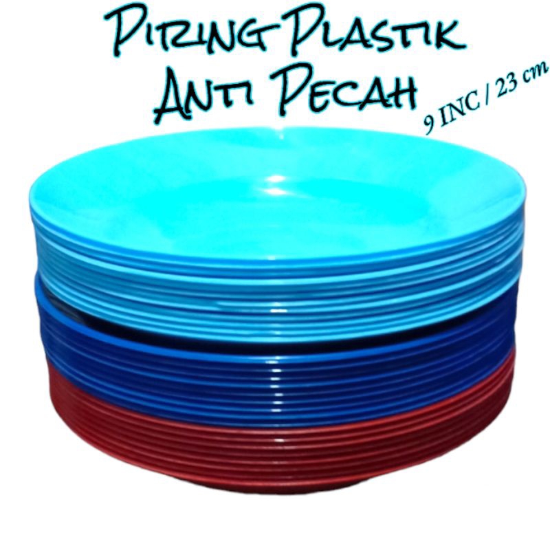 Jual Piring makan model melamine 9inc satuan || piring orange hijau ...