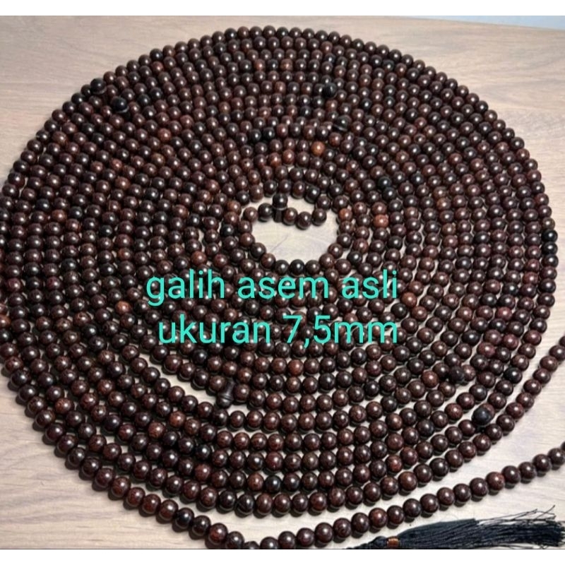 Jual tasbih 1000 butir Kayu galih asem 7,5mm tasbih isi 1000 tasbih ...