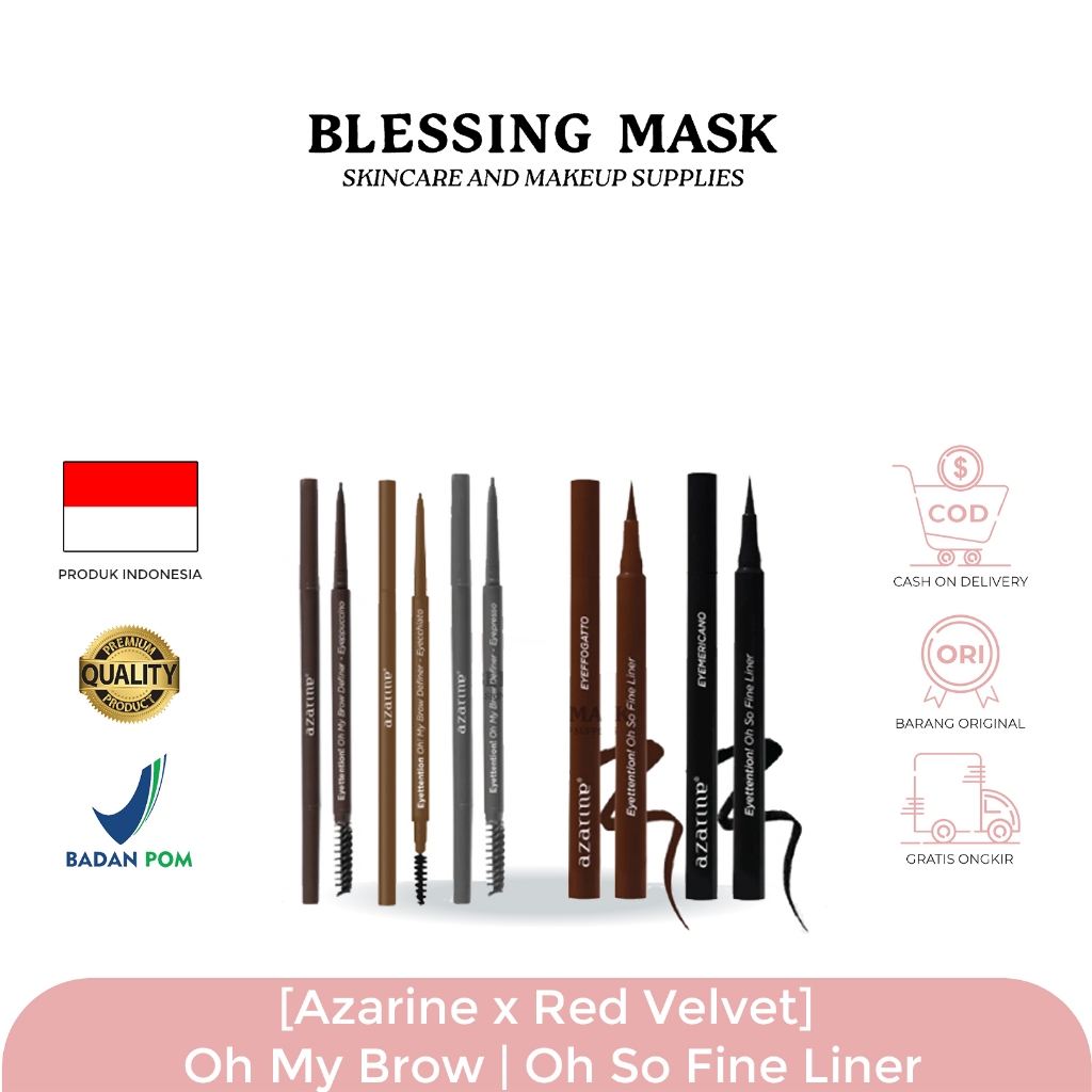 Jual [Azarine x Red Velvet] Oh My Brow | Oh So Fine Liner | Shopee ...