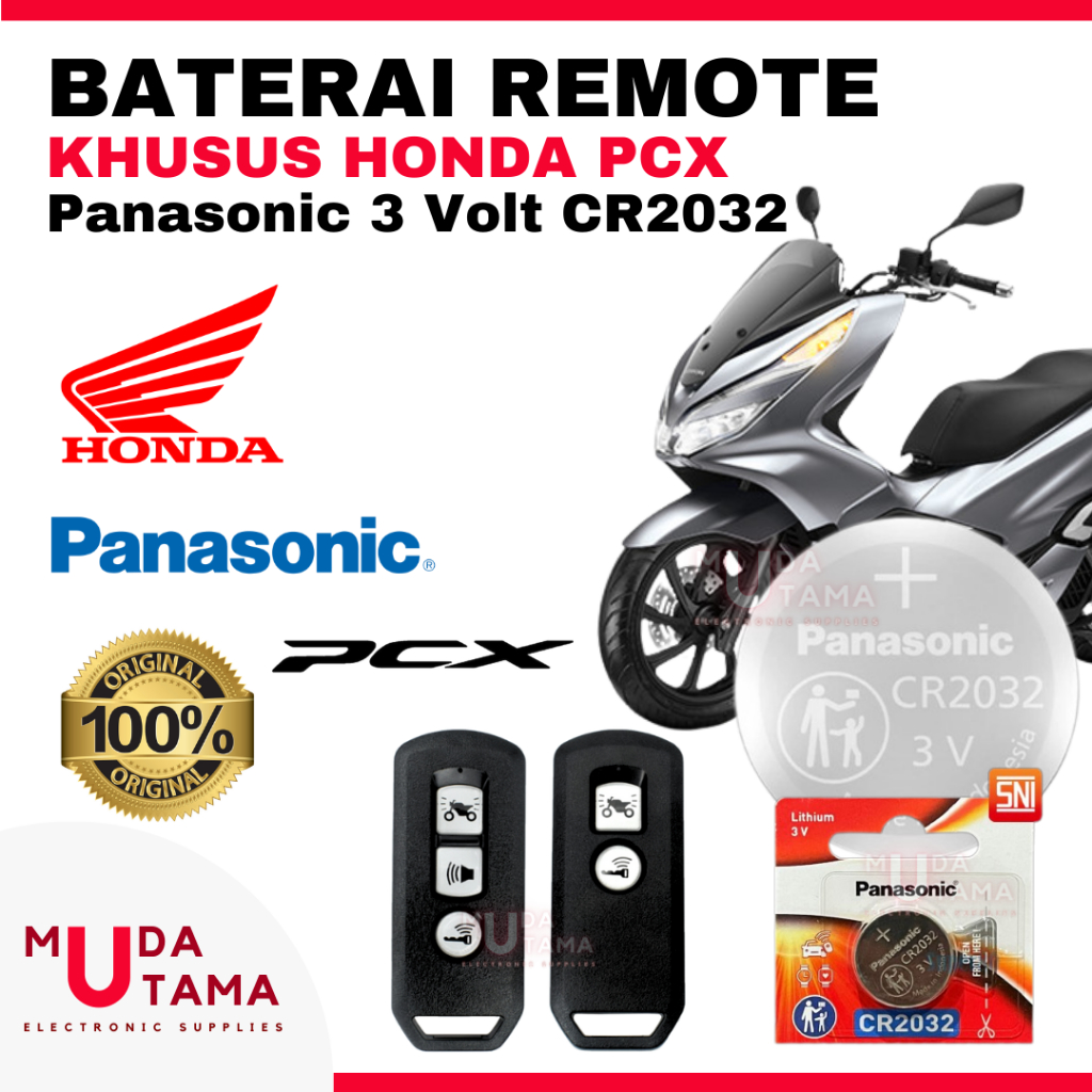 Jual BATERAI REMOTE HONDA PCX ORIGINAL PANASONIC CR2032 - BATTERY ...
