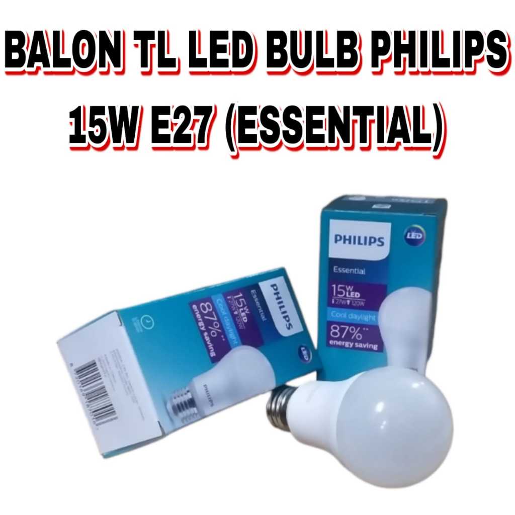 Jual BALON TL LED BULB PHILIPS 15W E27 (ESSENTIAL) | Shopee Indonesia
