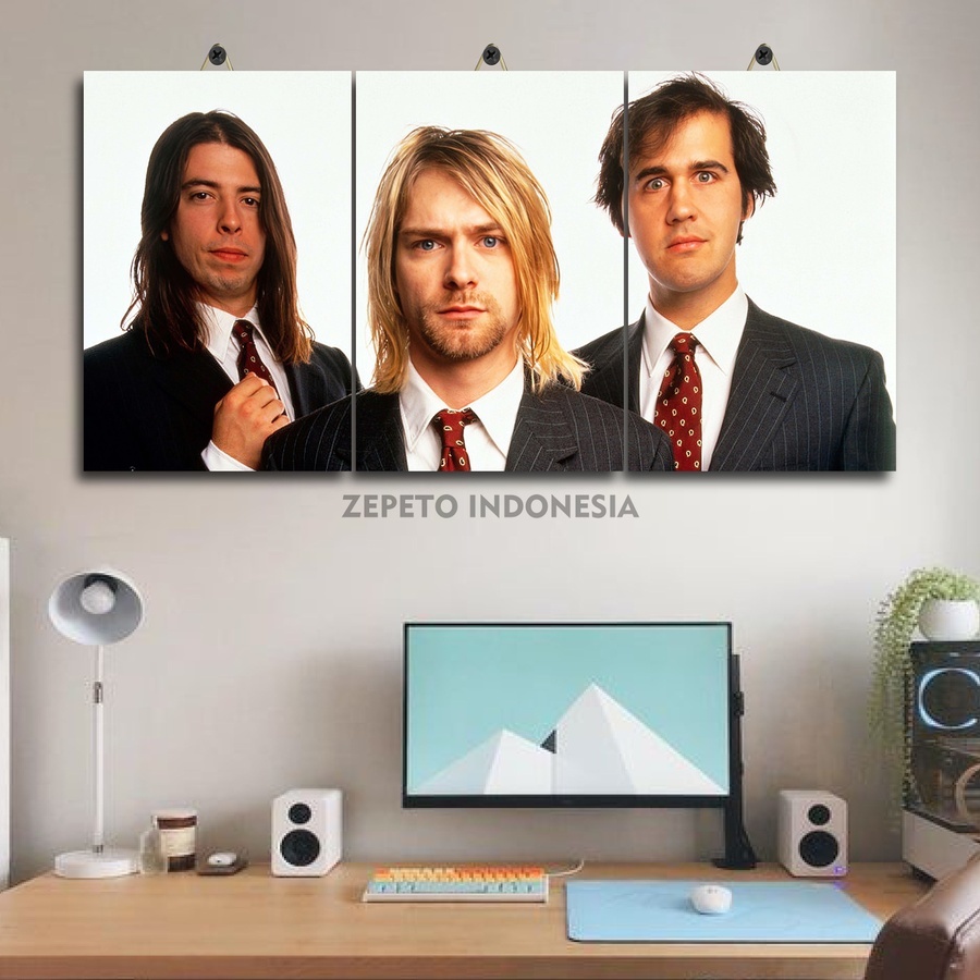 Jual Poster Ruangan Custom Band Nirvana 60X30 Multi Panel | Zepeto ...