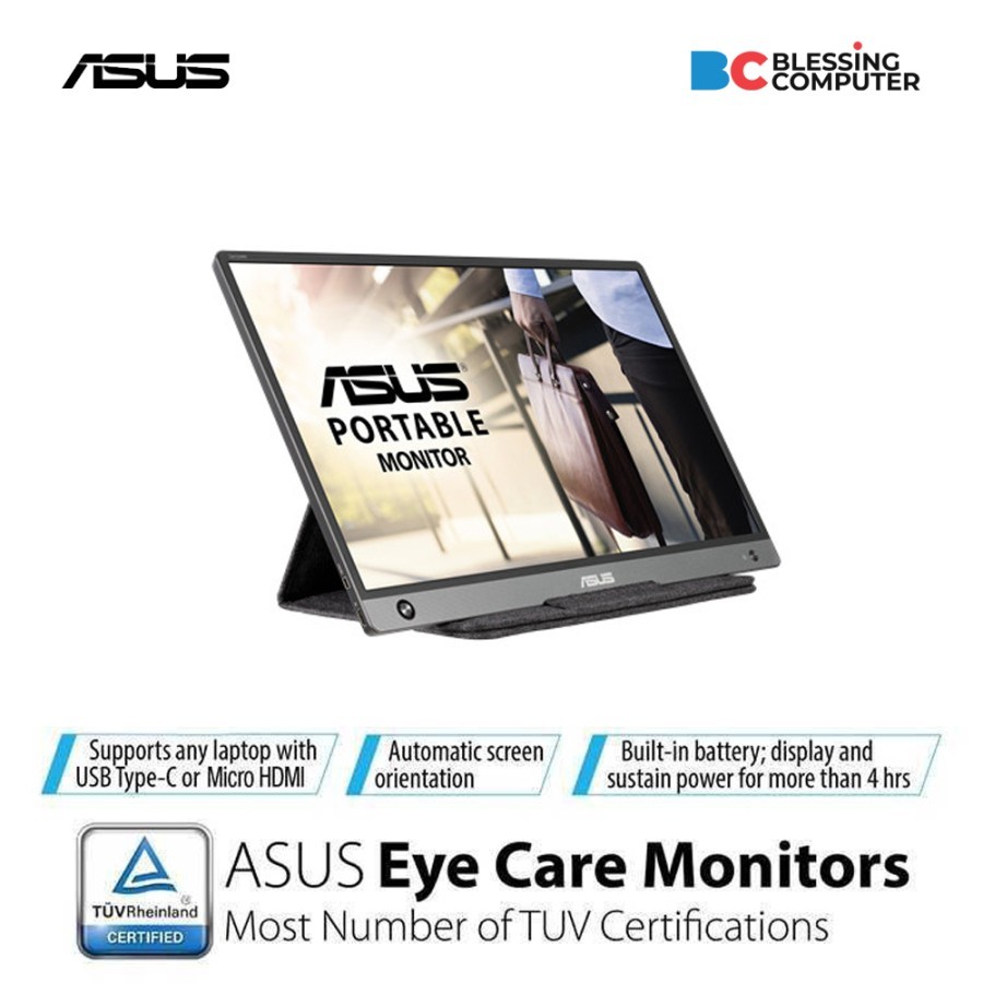 Jual Monitor ASUS ZenScreen MB16AH Portable 15.6 FHD IPS USB Type C ...