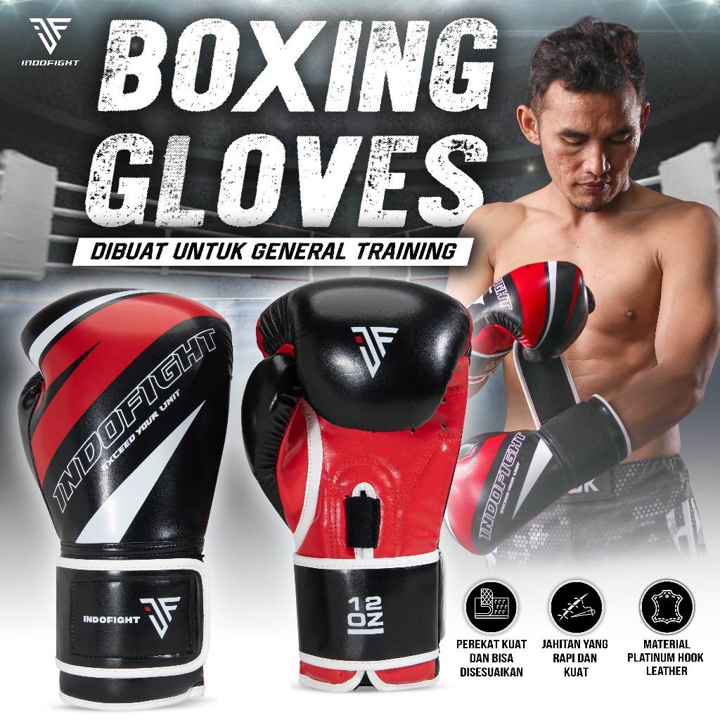 Jual Sarung Tinju Boxing Indofight Gloves Muaythai Sarung Tangan Muay ...