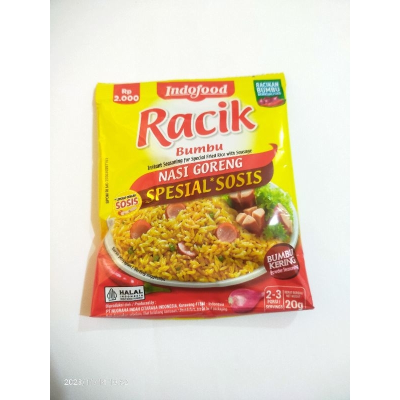 Jual INDOFOOD RACIK BUMBU NASI GORENG SPESIAL SOSIS 20 GR | Shopee ...