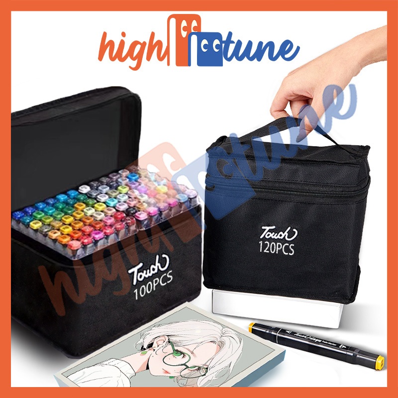 Jual Hightune Spidol Sketsa Spidol Umum 24/60/80/100/120 Warna Spidol ...