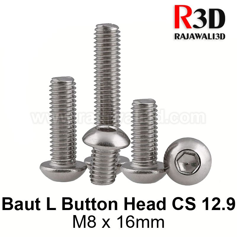 Jual Baut L Screw Button Head Cap Carbon Steel M8 x 16mm per pc ...