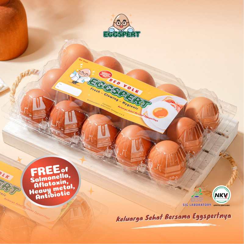 Jual Eggspert Telur Ayam Red Yolk (Omega) Kemasan Isi 15pcs | Shopee ...