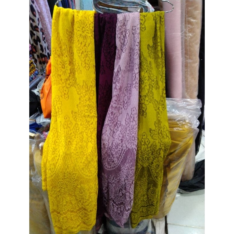 Jual kain renda semi prancis lebar bidang 160 cm x panjang 150 cm ...