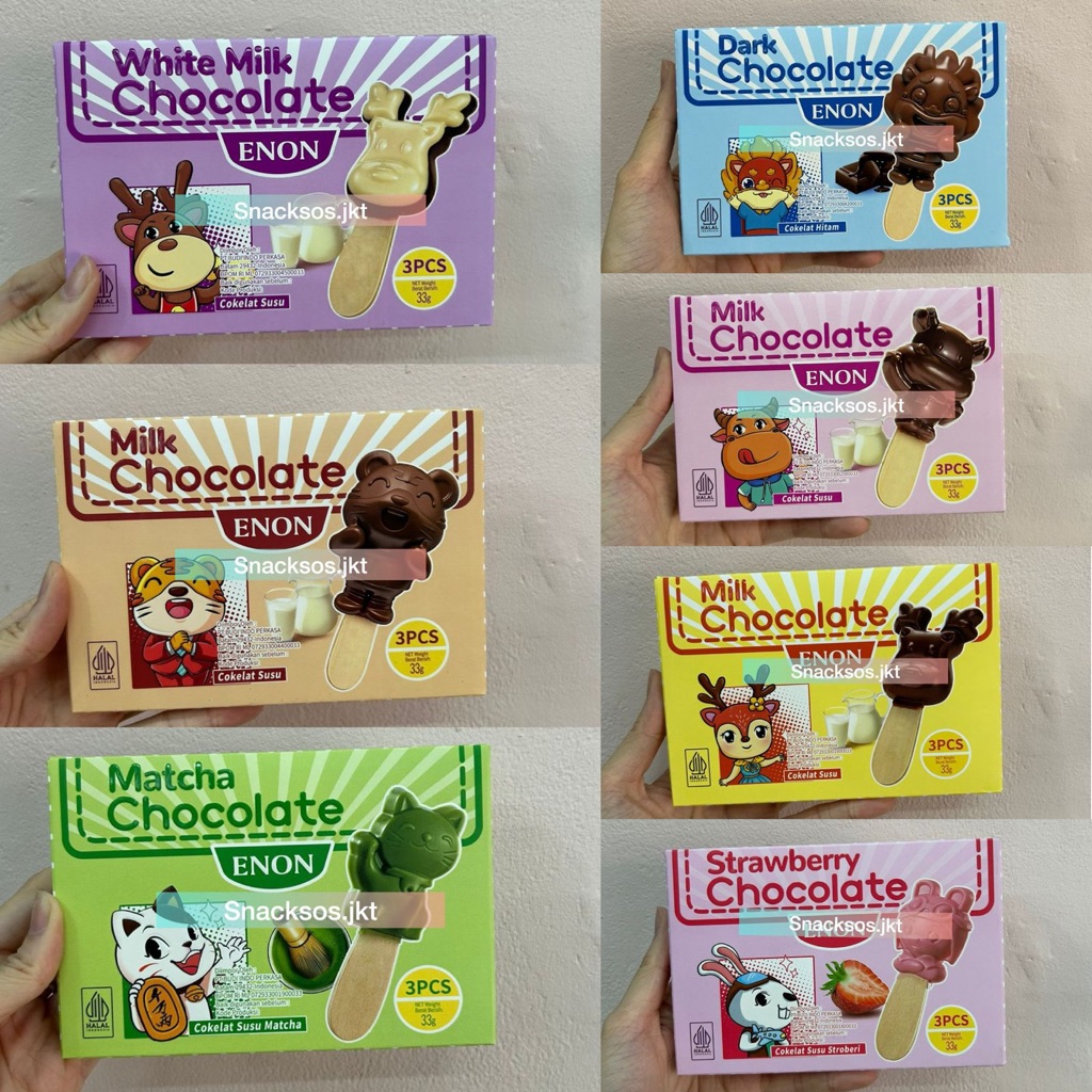 Jual ENON STRAWBERRY CHOCOLATE / MILK / DARK / WHITE MILK / MATCHA ...
