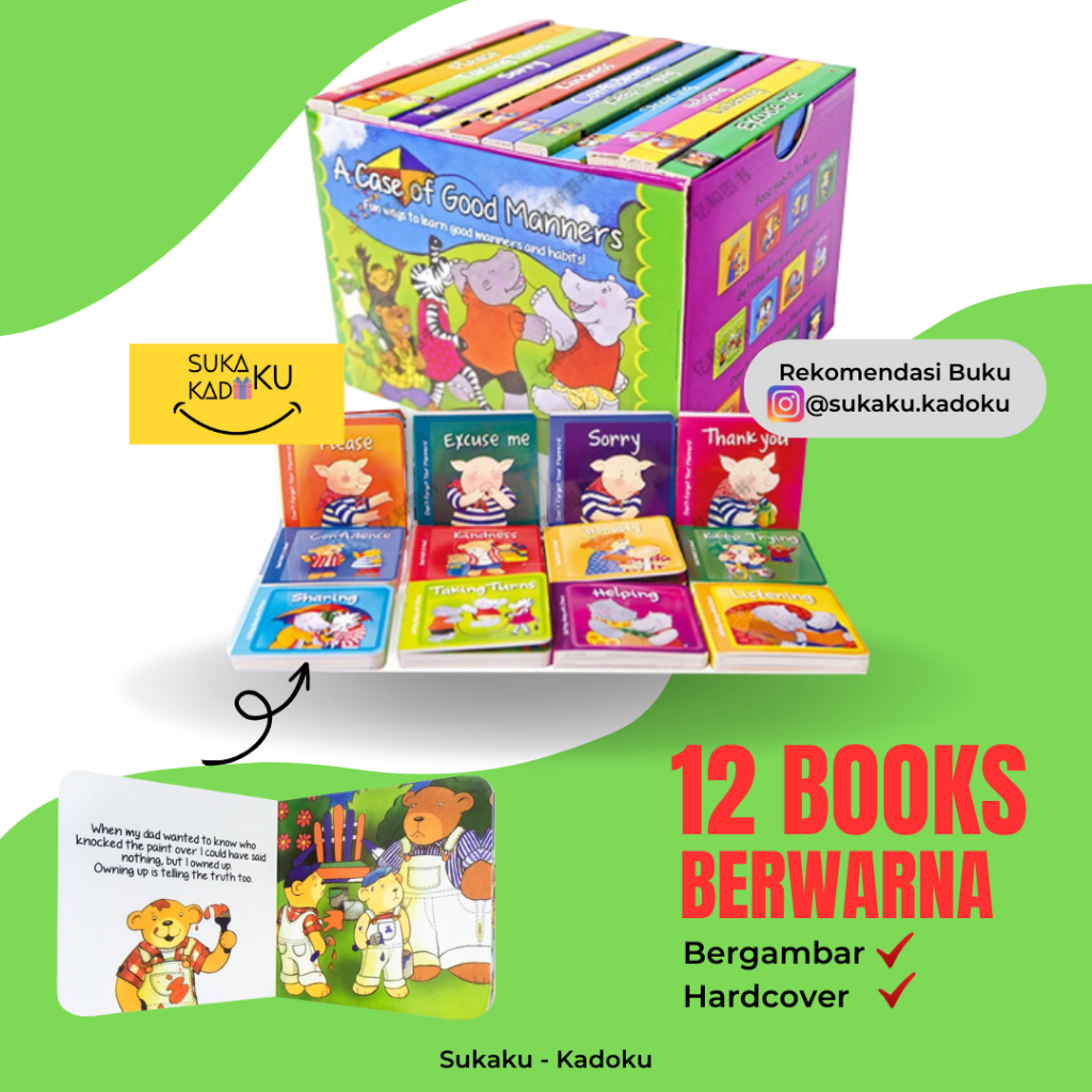 Jual A Case of Good Manners Box set Mini Books Buku Edukasi Anak Import ...