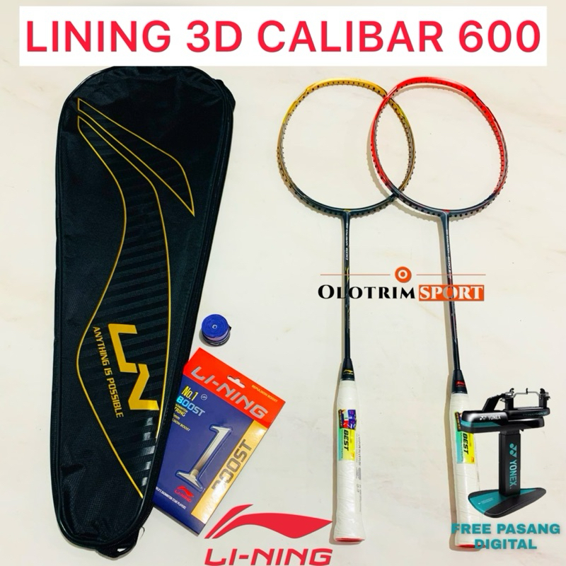 Jual Raket Badminton LINING 3D CALIBAR 600 /600I /600C /600B COMBAT ...