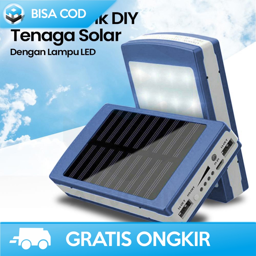 Jual POWERBANK SOLAR DIY LAMPU LED 2 PORT USB MICRO USB SOLAR PANEL ...