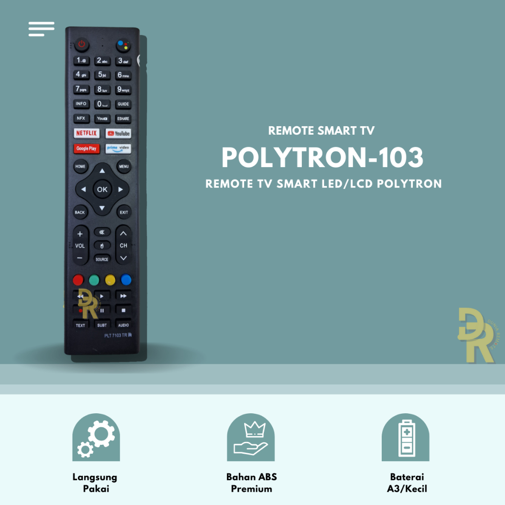 Jual Remot Remote Polytron PLT-103 Smart Tv Led/Lcd Tanpa Setting ...