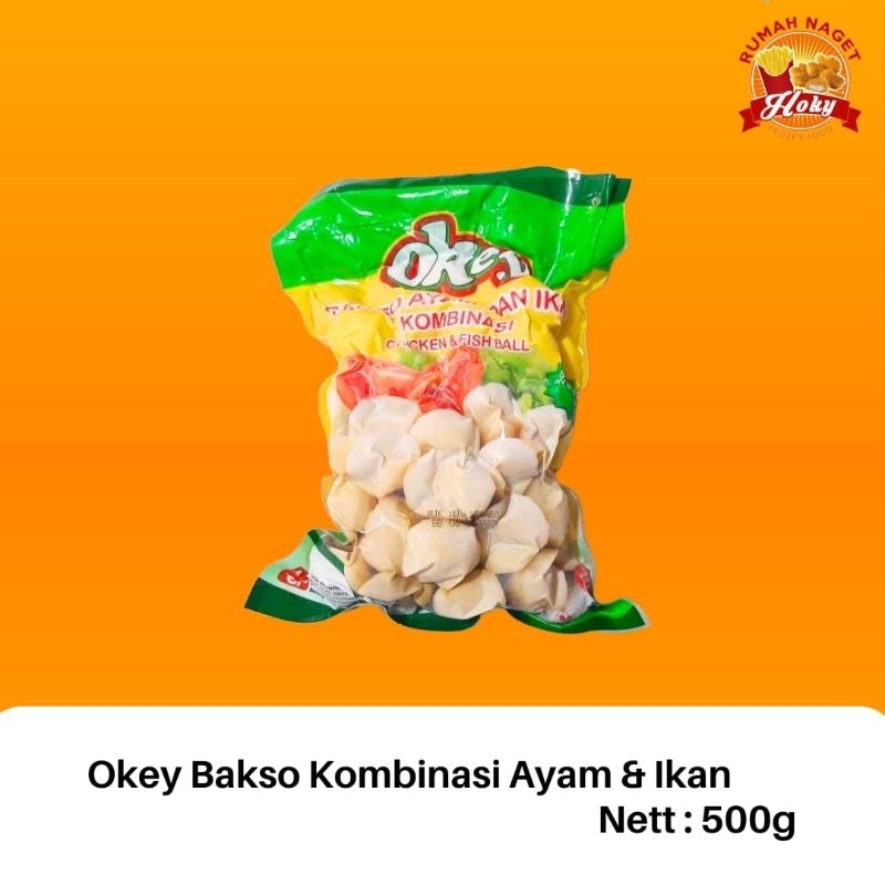 Jual Okey Bakso Ayam & Ikan Kombinasi 500gr isi 45 butir | Shopee Indonesia