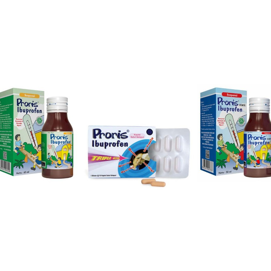 Jual PRORIS TABLET/SIRUP/SIRUP FORTE (IBUPROFEN) STRIP/BOTOL | Shopee ...