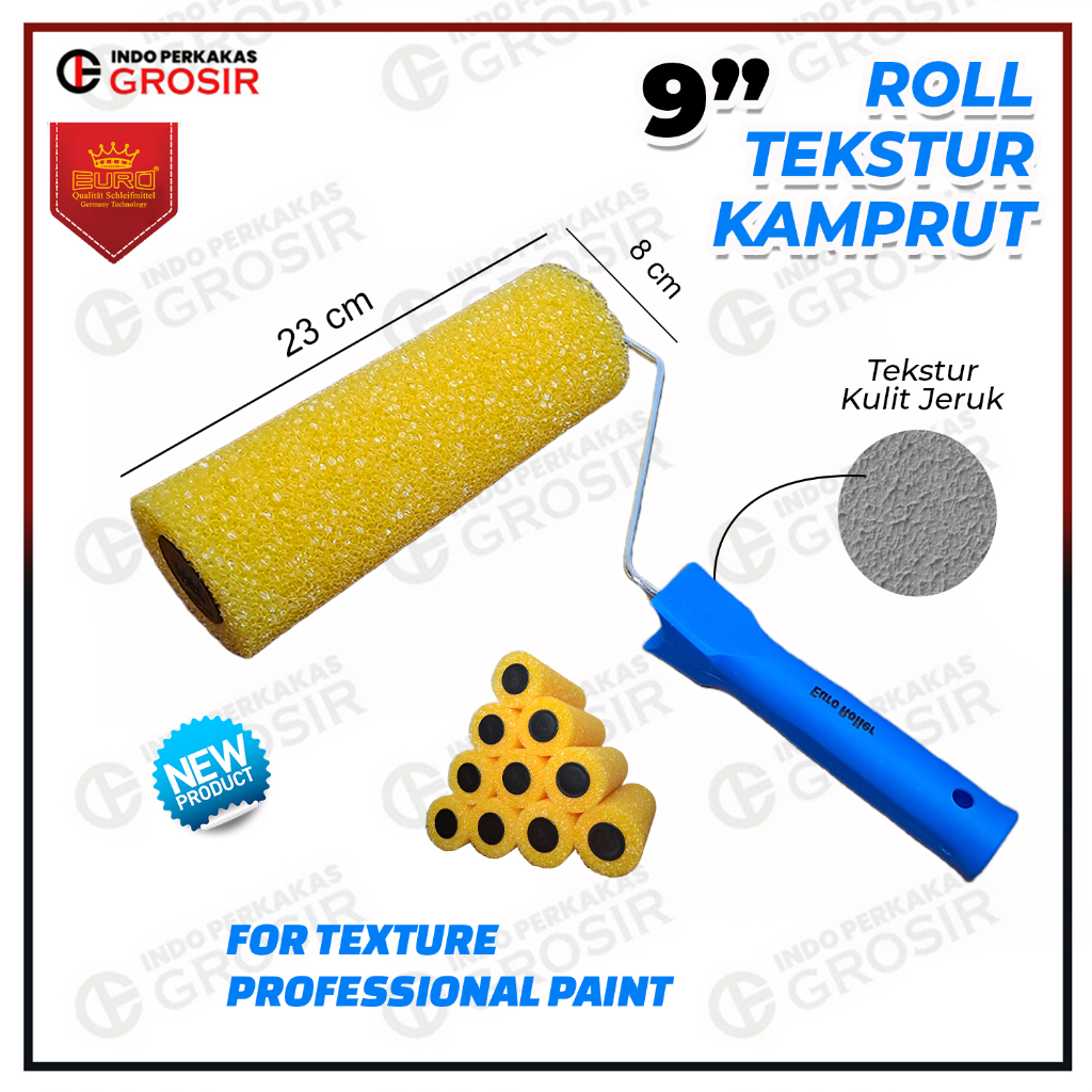 Jual Kuas Roll Cat Tekstur Dinding Kamprot 9 Inch Refill Roll Cat Motif ...