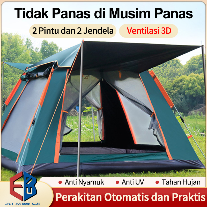 Jual EBUY Tenda Camping Kapasitas 4-6 Orang Tenda Gunung Outdoor dan ...
