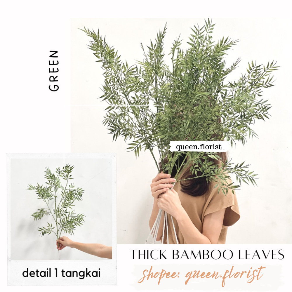 Jual THICK BAMBOO LEAVES ARTIFICIAL DAUN PASTEL DAUN PALSU DAUN SILK ...