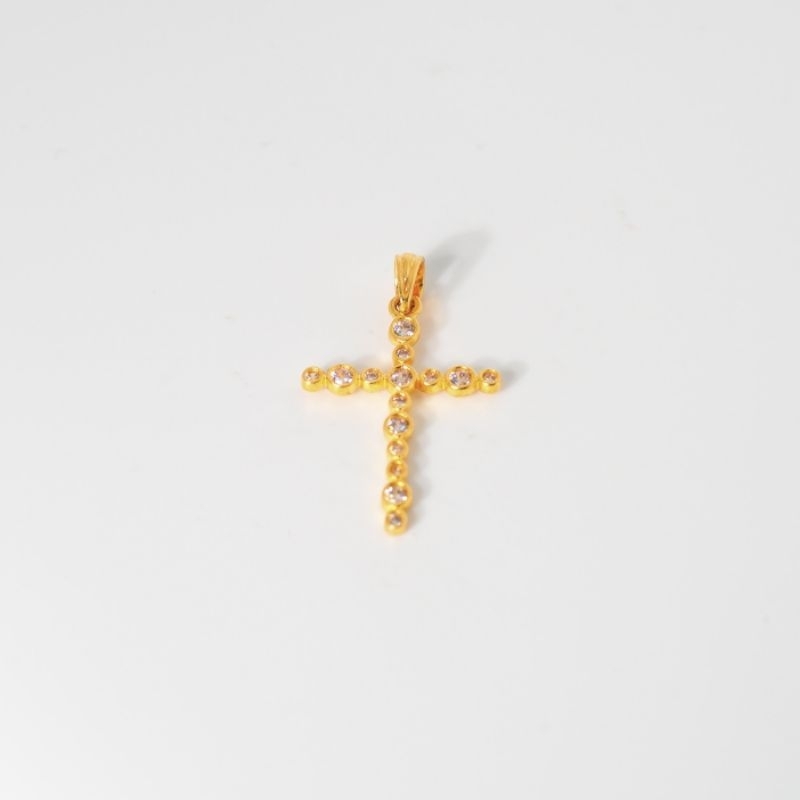 Jual Liontin Emas Salib Listring Mata Tanam - Toko Emas Gadjah | Shopee ...