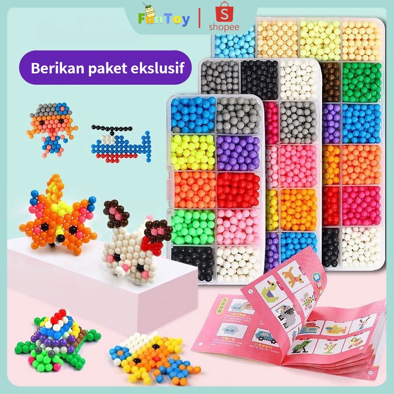 Jual FUNTOY 600/1000/1500/2400/4800/6000 PCS DIY Anak Magic Water Beads ...