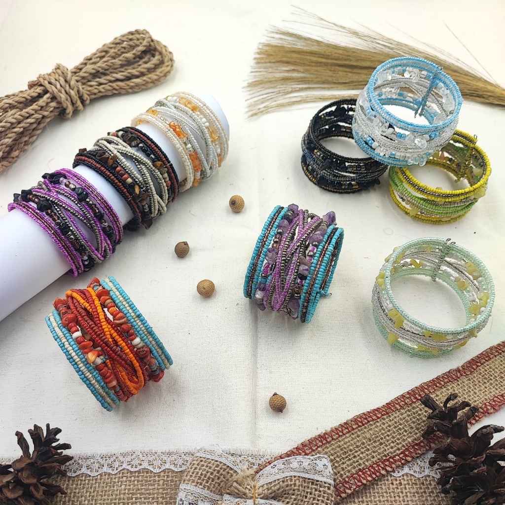 Jual Gelang Manik Monte Etnik Handmade Criss-Cross Style (Full Stone ...