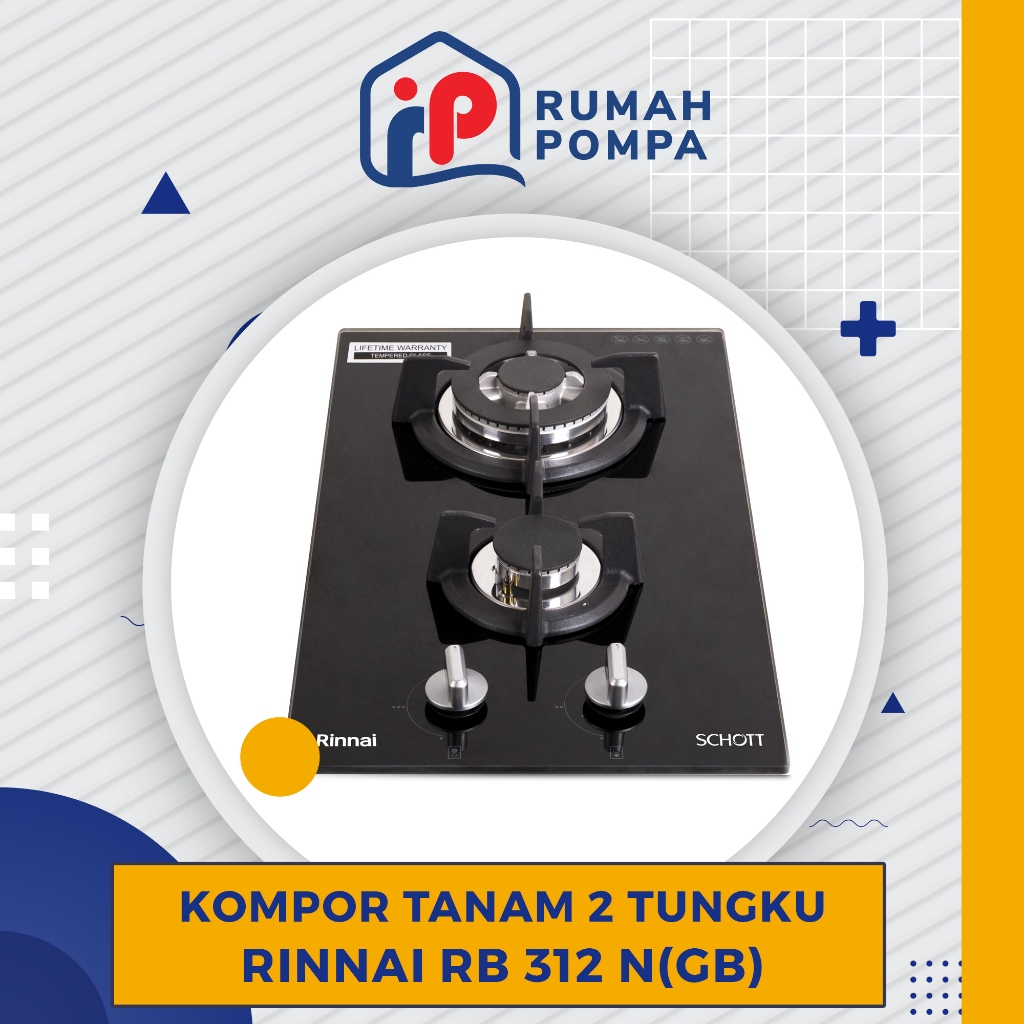 Jual Kompor Tanam 2 Tungku Rinnai RB 312 N(GB) | Shopee Indonesia