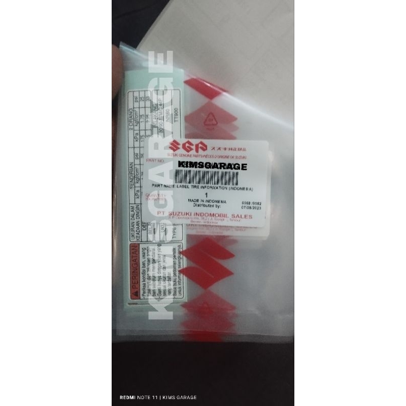 Jual Stiker Label Tekanan Angin Ban Suzuki Smash Shogun Satria Shooter ...