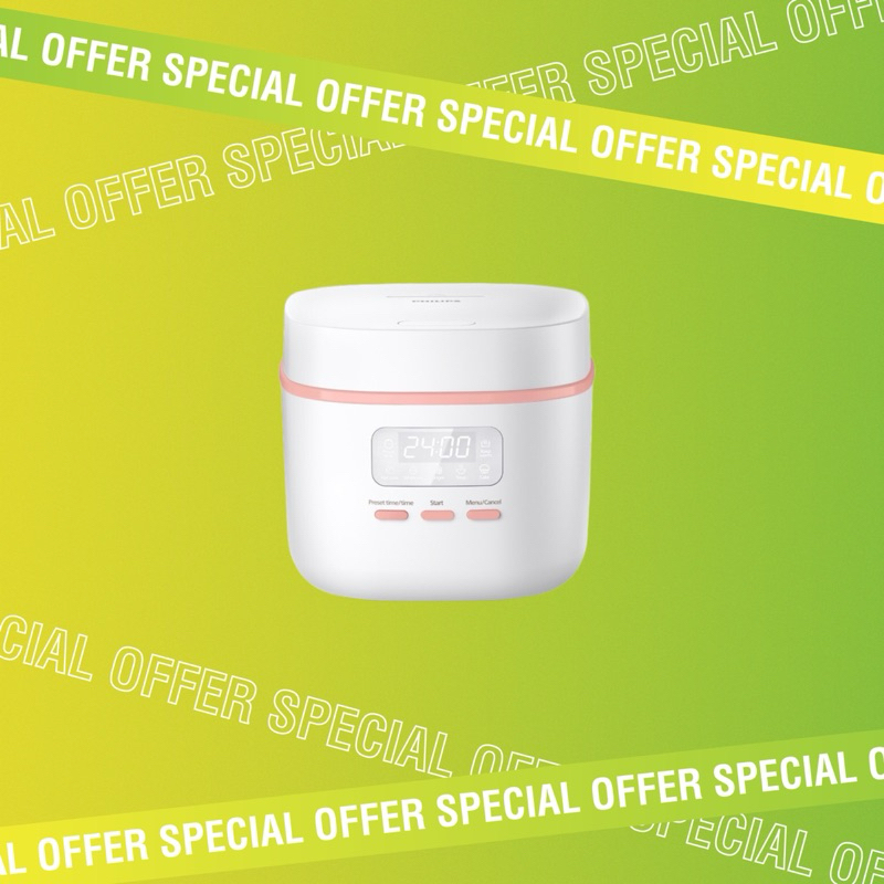 Jual PHILIPS HD3064/33 mini digital rice cooker 0.54L - White | Shopee ...