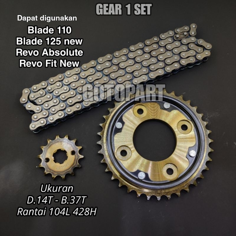 Jual Gear set Blade 110 old Blade 125 new Revo absolute Revo fit new ...