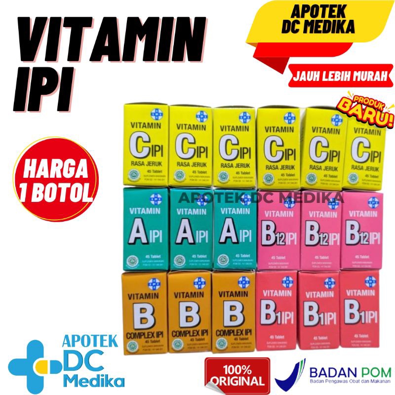 Jual Vitamin Ipi tablet / Vitamin C / Vitamin B1 / Vitamin B12 ...
