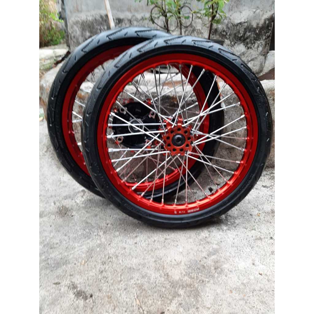 Jual Roda Supermoto Herex CRF Surex CRF Merah 140 160 Ring 17 Full Baru ...