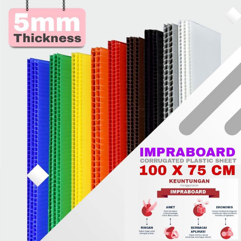 Jual Infraboard Impraboard 5mm 100x75 Cm 100 X 75 Cm 75x100 Cm Pp Board Art Board Imfraboard
