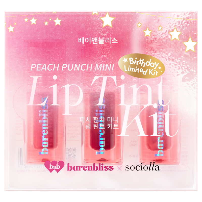 Jual BARENBLISS Peach Punch Mini Lip Tint Kit | Shopee Indonesia