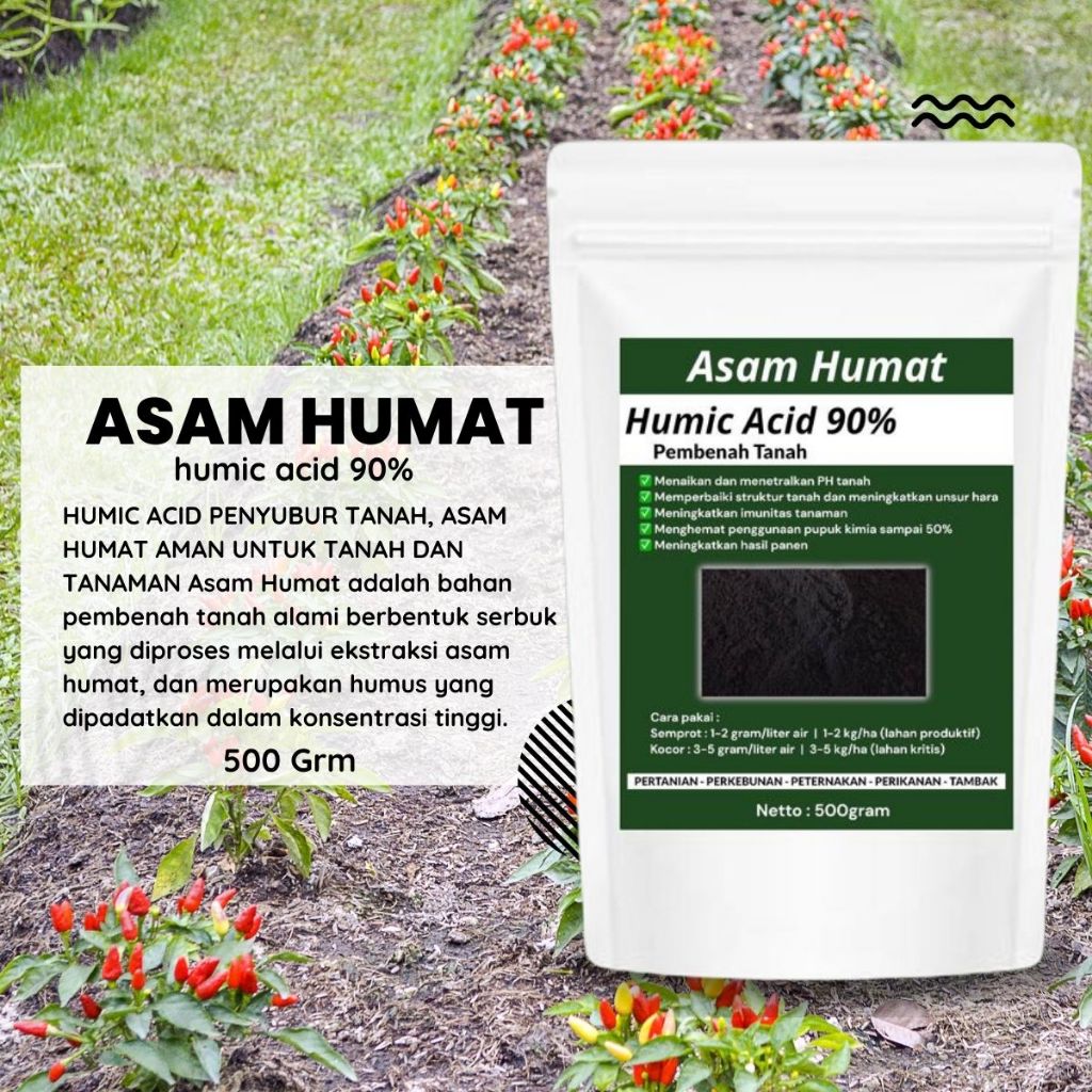Jual Asam humat humic acid 90% | Asam humat pembenah tanah alami berbentuk serbuk 500gram ...