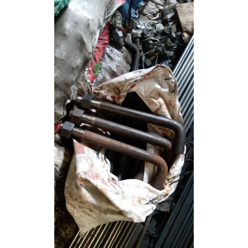 Jual baut angkur angker anchor bolt L baja as st60 m24 24 mm 24mm (1) x ...