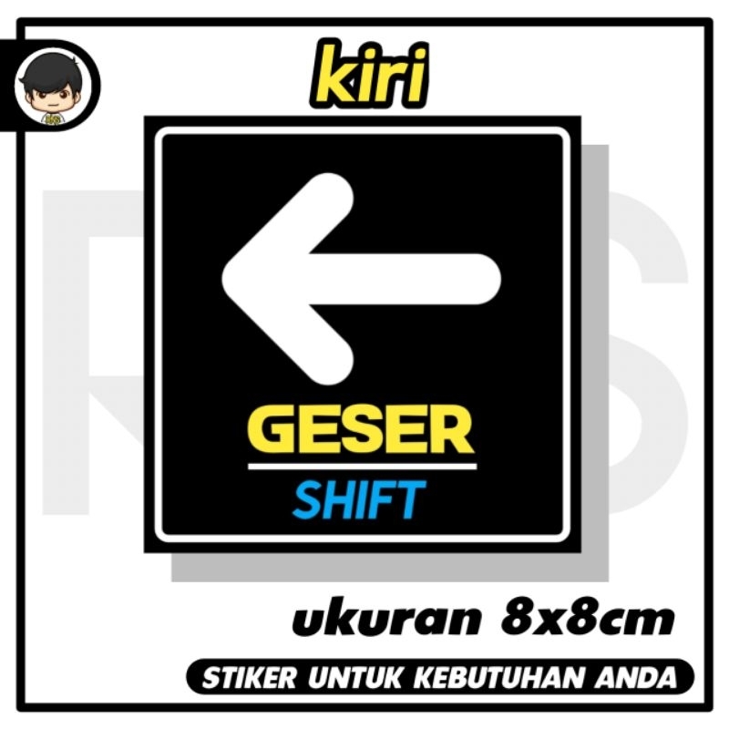 Jual stiker pintu geser kanan kiri sticker rambu | Shopee Indonesia