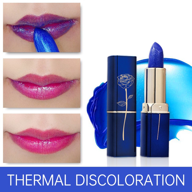 Jual COD⭐LESSXCOCO Lipstik Blue Rubah Warna/ Color Changing Lipstik ...