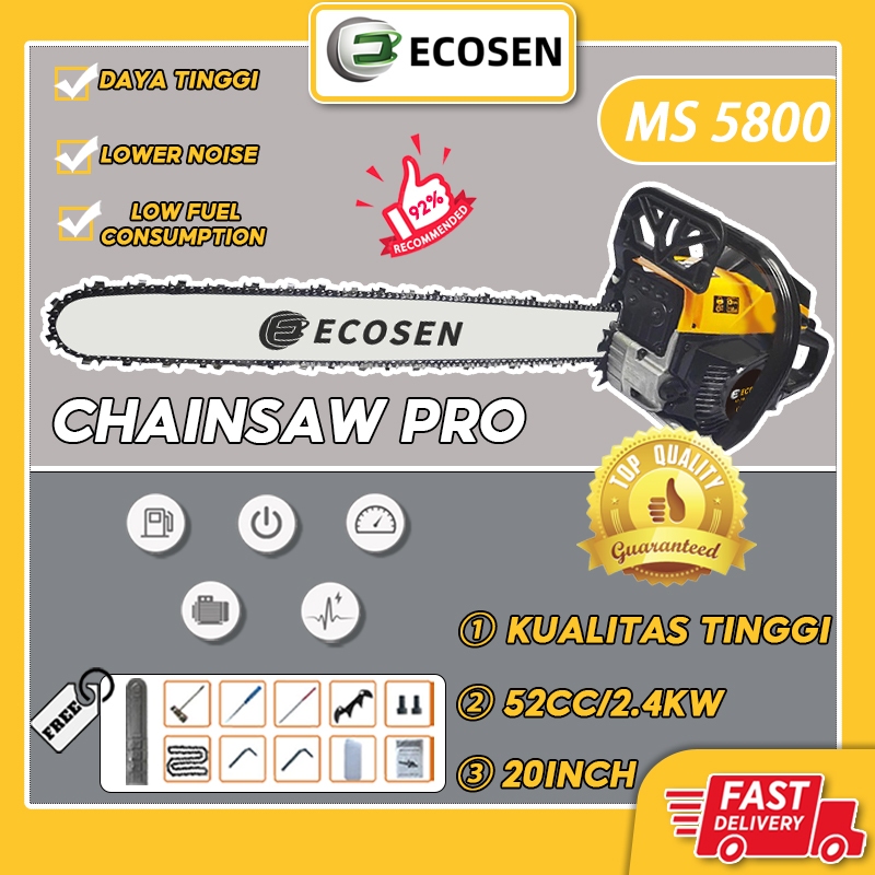 Jual ECOSEN Mesin Potong Kayu Chain Saw Teknologi Jerman Professional Tebang Senso Alat Pemotong ...