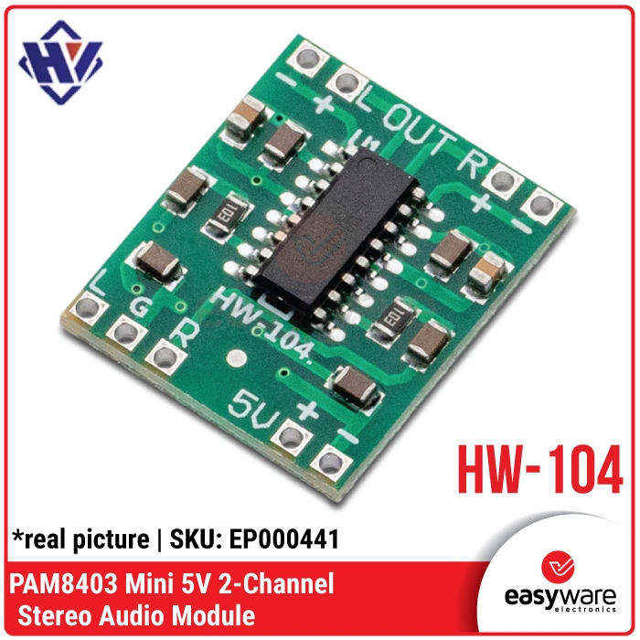 Jual PAM8403 Mini 5V Two Channel Stereo Audio Amplifier HW-104 | Shopee ...