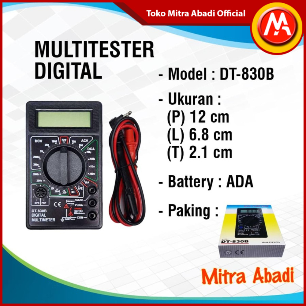 Jual Multitester/Multimeter Digital DT-830B | Shopee Indonesia
