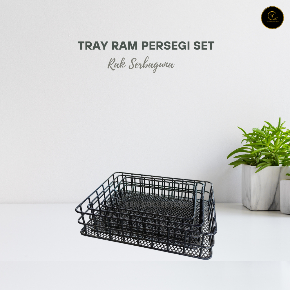 Jual TATAKAN KUE - TRAY KUE - TRAY RAM PERSEGI SET - TRAY BESI ...