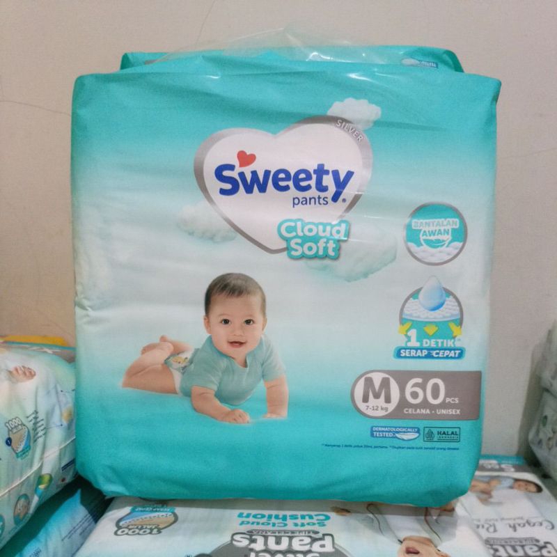 Jual Sweety Silver Pants M60 / Popok Bayi Sweety Silver Pants M60 ...