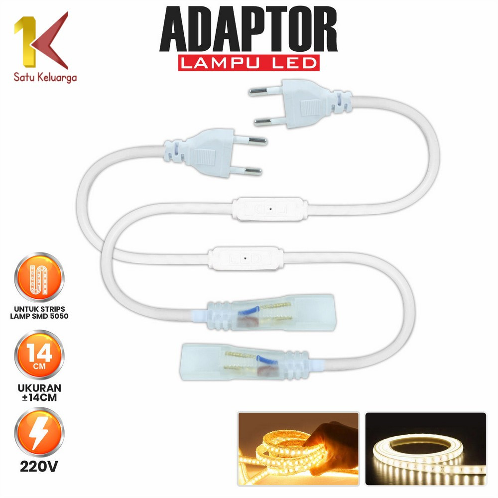 Jual Satu Keluarga Socket Colokan Strip Lampu 5050 220V C884 Sambungan ...