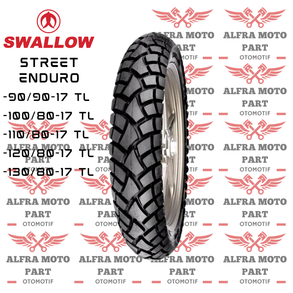 Jual BAN LUAR SWALLOW RING 17 TUBELESS DUAL PURPOSE BERBAGAI UKURAN SB-117 STREET ENDURO ...
