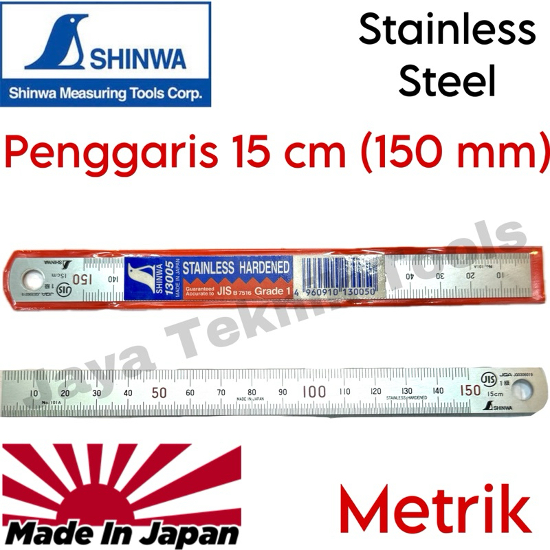 Jual Penggaris Shinwa 15cm mm/mm Stainless Steel Metrik Mistar Besi 150 mm cm Ruler | Shopee ...