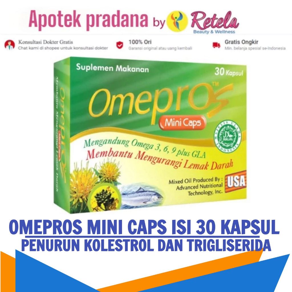 Jual Omepros Minicaps 30 Kapsul Suplemen Penurun Kolesterol Dan ...