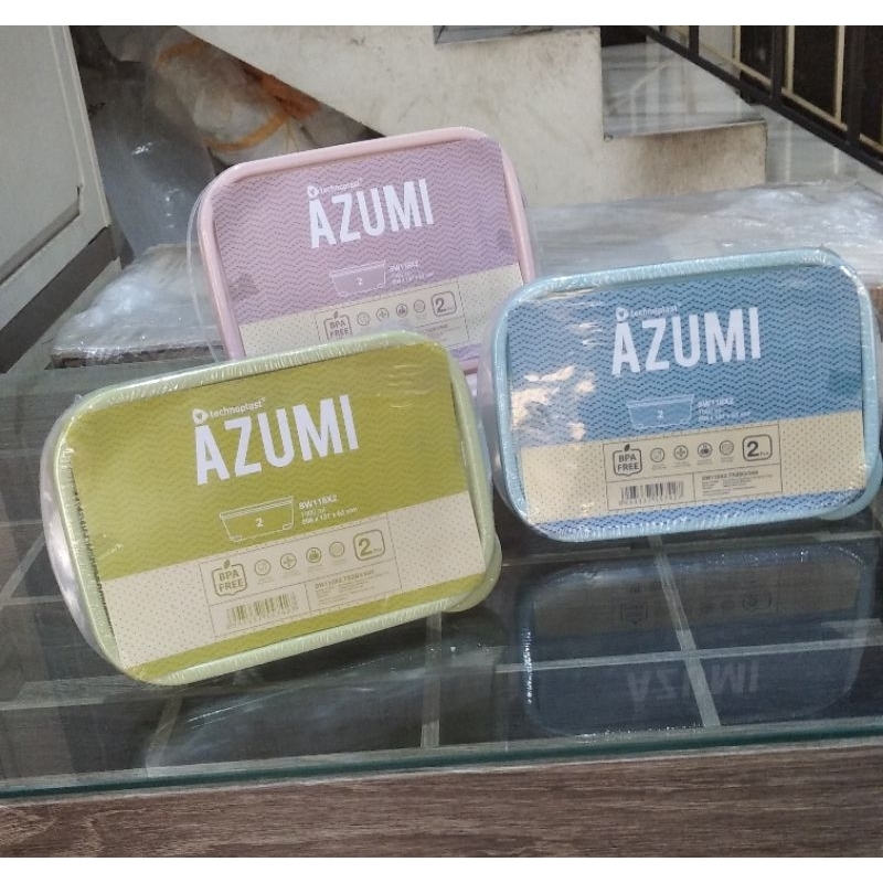 Jual TECHNOPLAST New Azumi Bento Set Of 2pcs Sealware segi Serbaguna ...