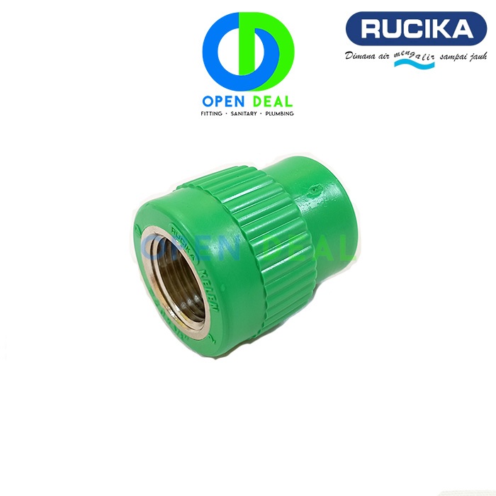 Jual Sok Drat Dalam PPR 20 x 1/2" in Rucika Green / SDD PPR / Fitting ...